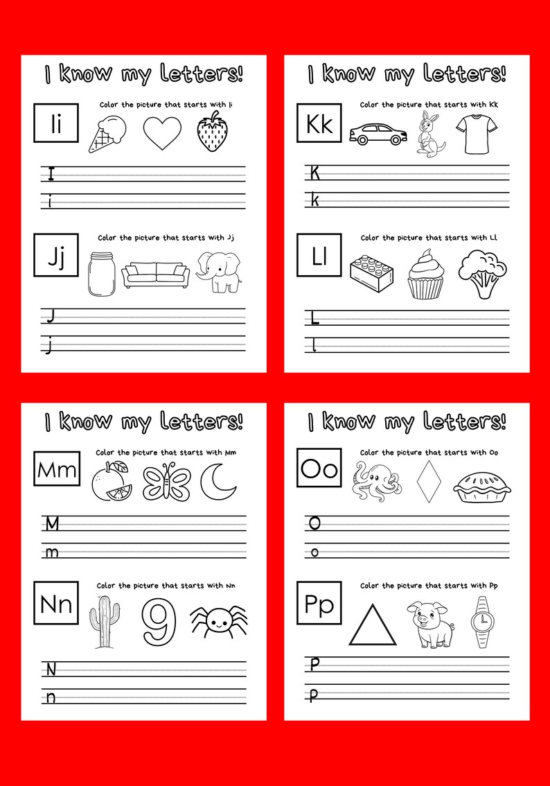 Kindergarten Readiness Packet | Summer Prep - Etsy