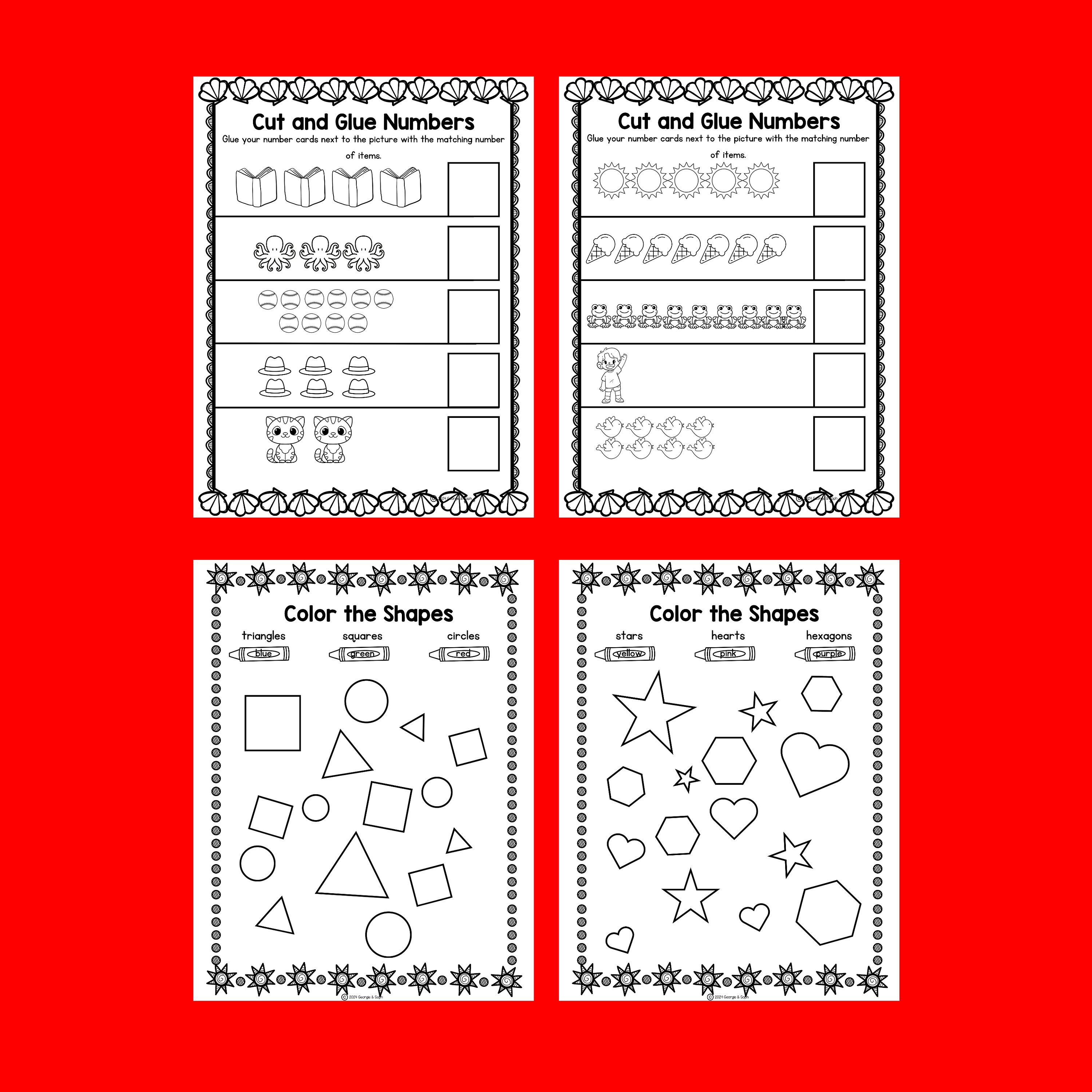 Pre-k & Kindergarten Math and Literacy Summer Activities Bundle - Etsy