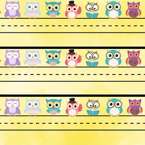 Primary Grades Desk Nameplates: Owl & Watercolor Themed - Etsy