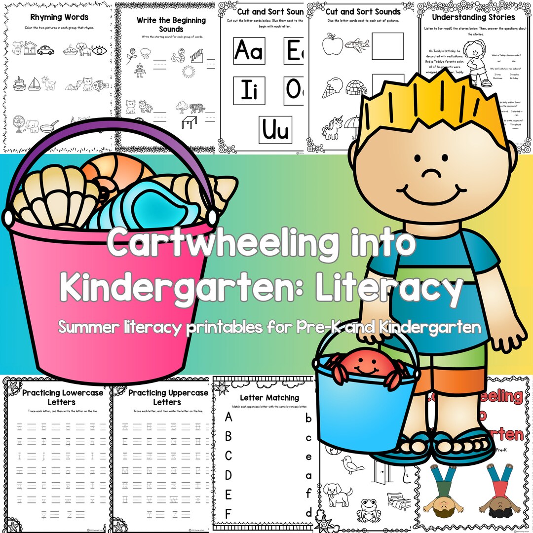 Pre-k & Kindergarten Summer Literacy Printable Pack - Etsy