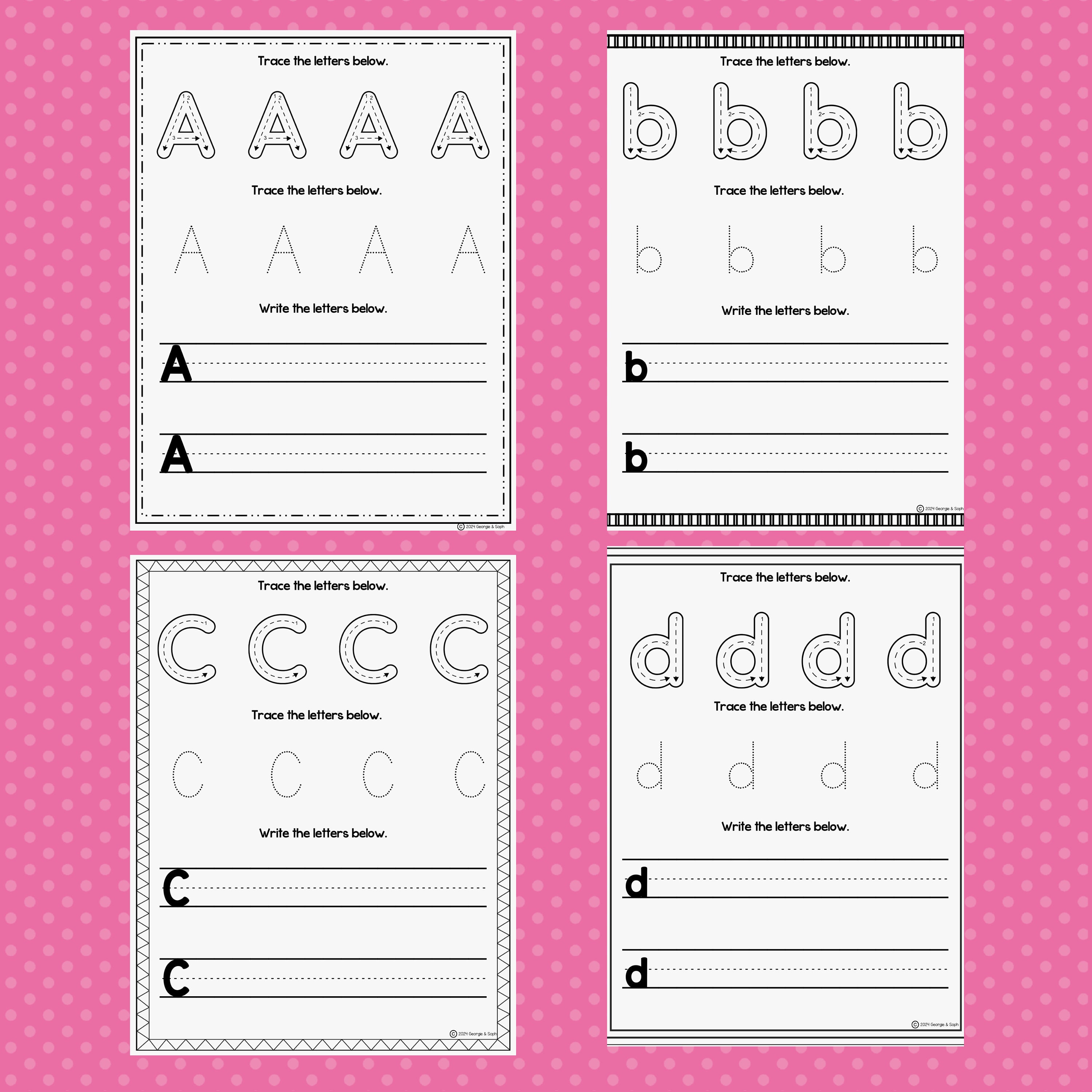 Letter Writing & Tracing for Pre-k and Kindergarten - Etsy