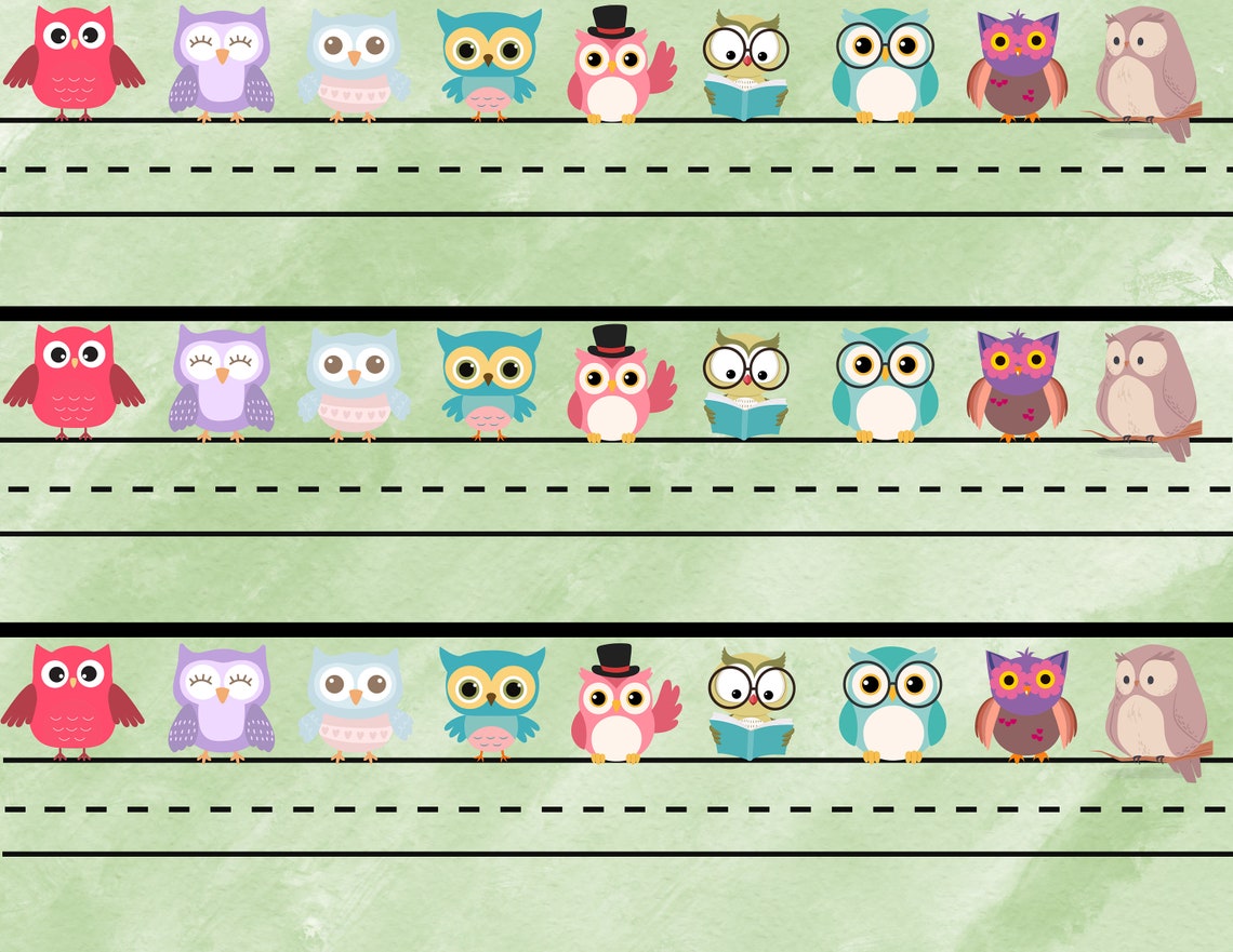 Primary Grades Desk Nameplates: Owl & Watercolor Themed - Etsy