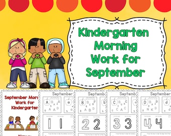 Kindergarten Morning Work September - Etsy