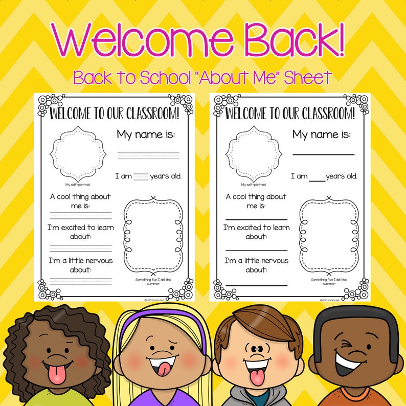 Back to School ABOUT ME Sheet for Primary Grades - Etsy