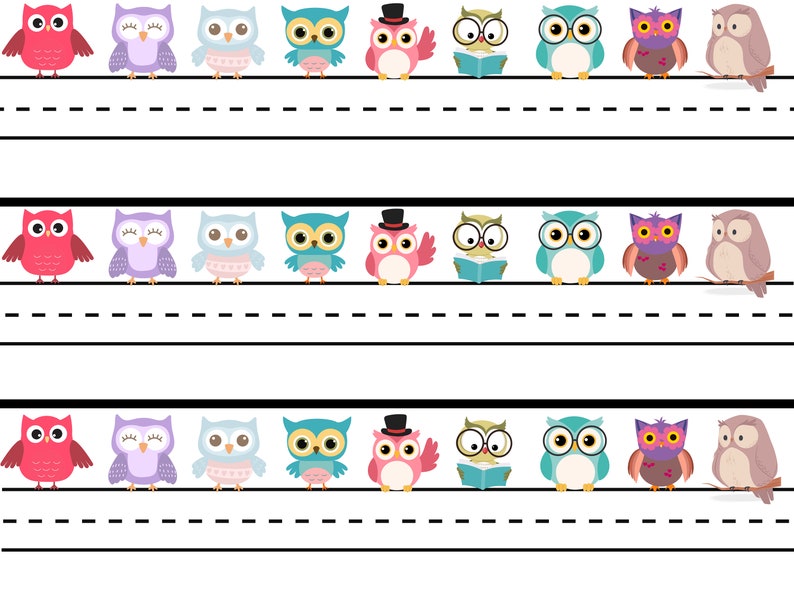 Primary Grades Desk Nameplates: Owl & Watercolor Themed - Etsy
