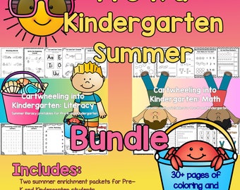 Pre-k & Kindergarten Summer Literacy Printable Pack - Etsy