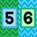 Number Line Posters for Classroom and Homeschool 1-10 | Chevron Theme ...