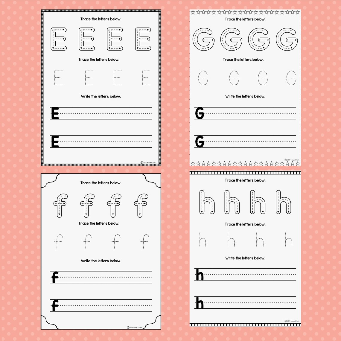 Letter Writing & Tracing for Pre-k and Kindergarten - Etsy