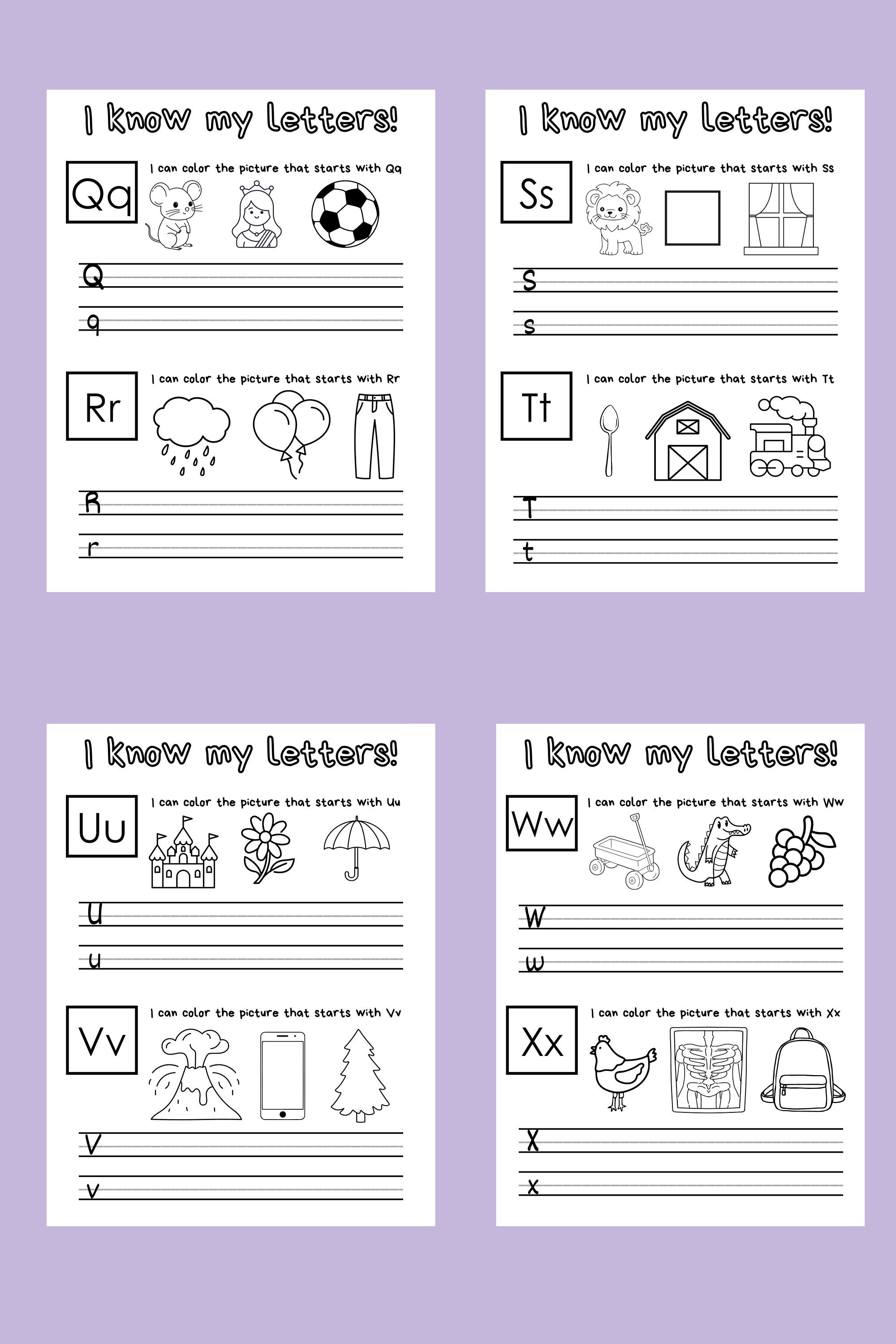 Letter Recognition Activity Sheets | Pre-k Practice | Kindergarten ...