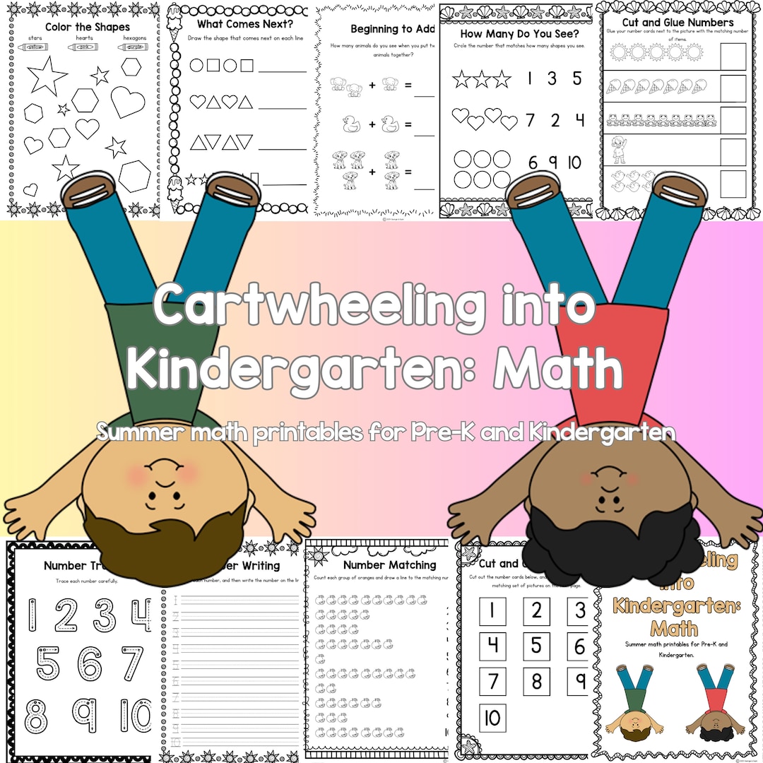 Pre-k & Kindergarten Summer Math Activities Printables Packet - Etsy
