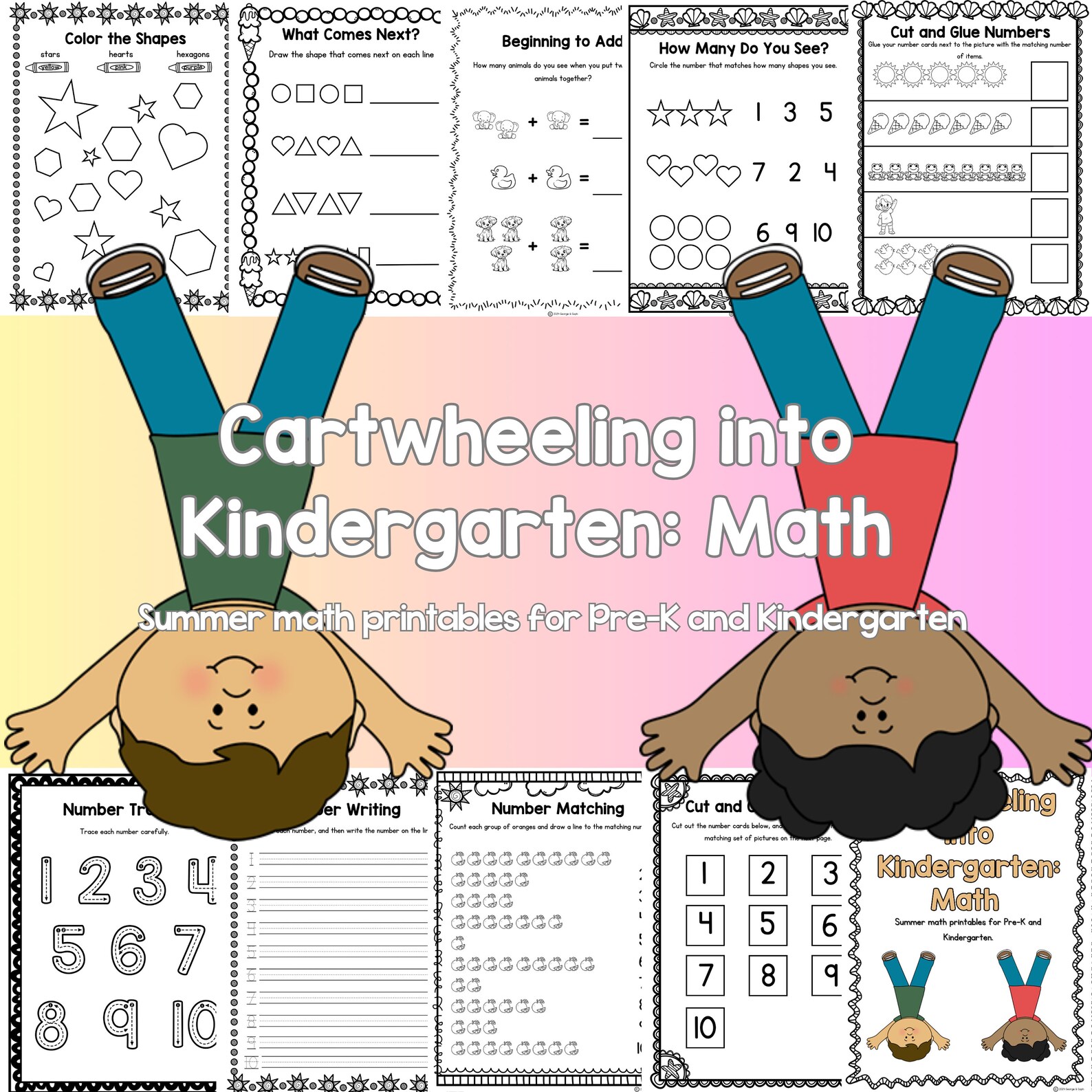 Pre-k & Kindergarten Summer Math Activities Printables Packet - Etsy
