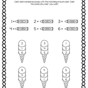 Pre-k & Kindergarten Summer-themed Printable No-prep Math Activities - Etsy