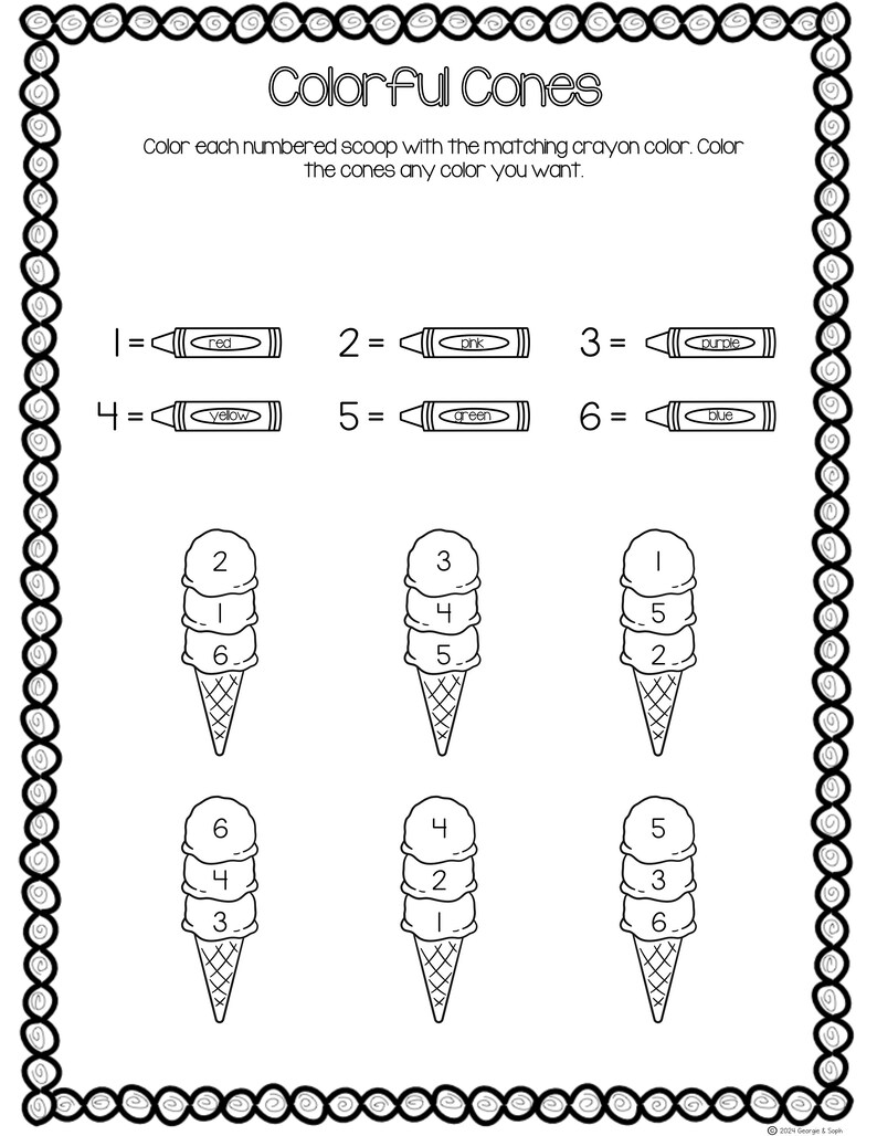 Pre-k & Kindergarten Summer-themed Printable No-prep Math Activities - Etsy