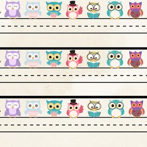 Primary Grades Desk Nameplates: Owl & Watercolor Themed - Etsy