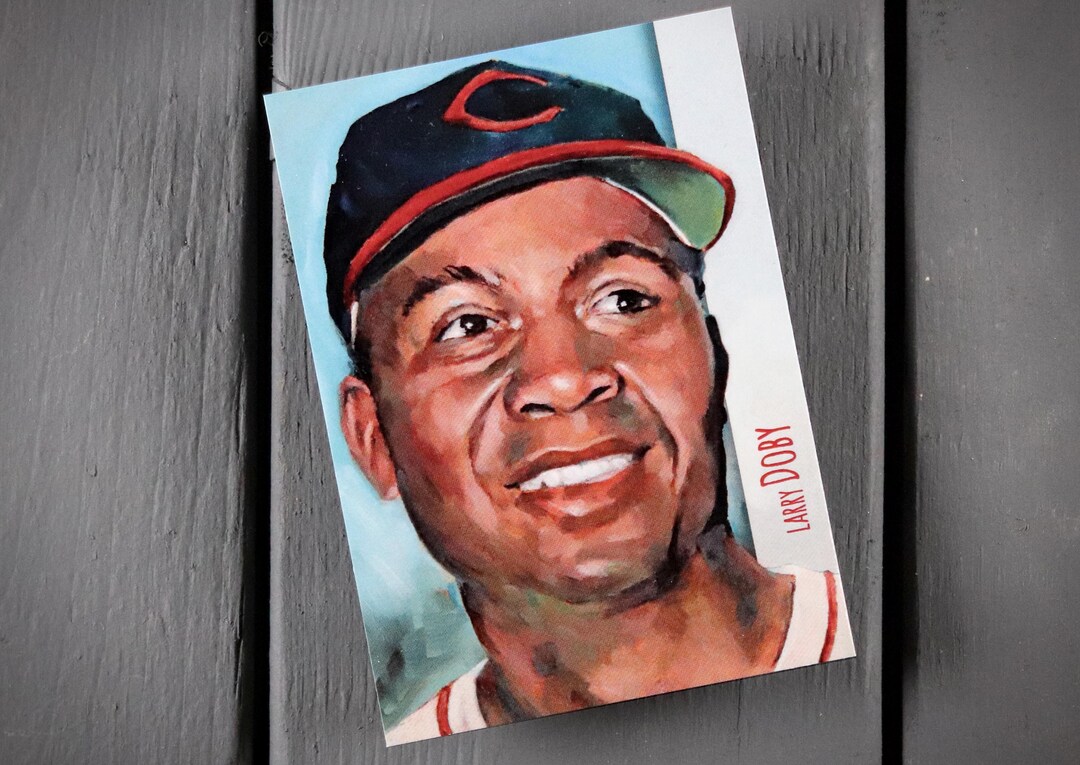 Larry Doby ACEO Limited Edition Baseball Art Card Cleveland Indians ...
