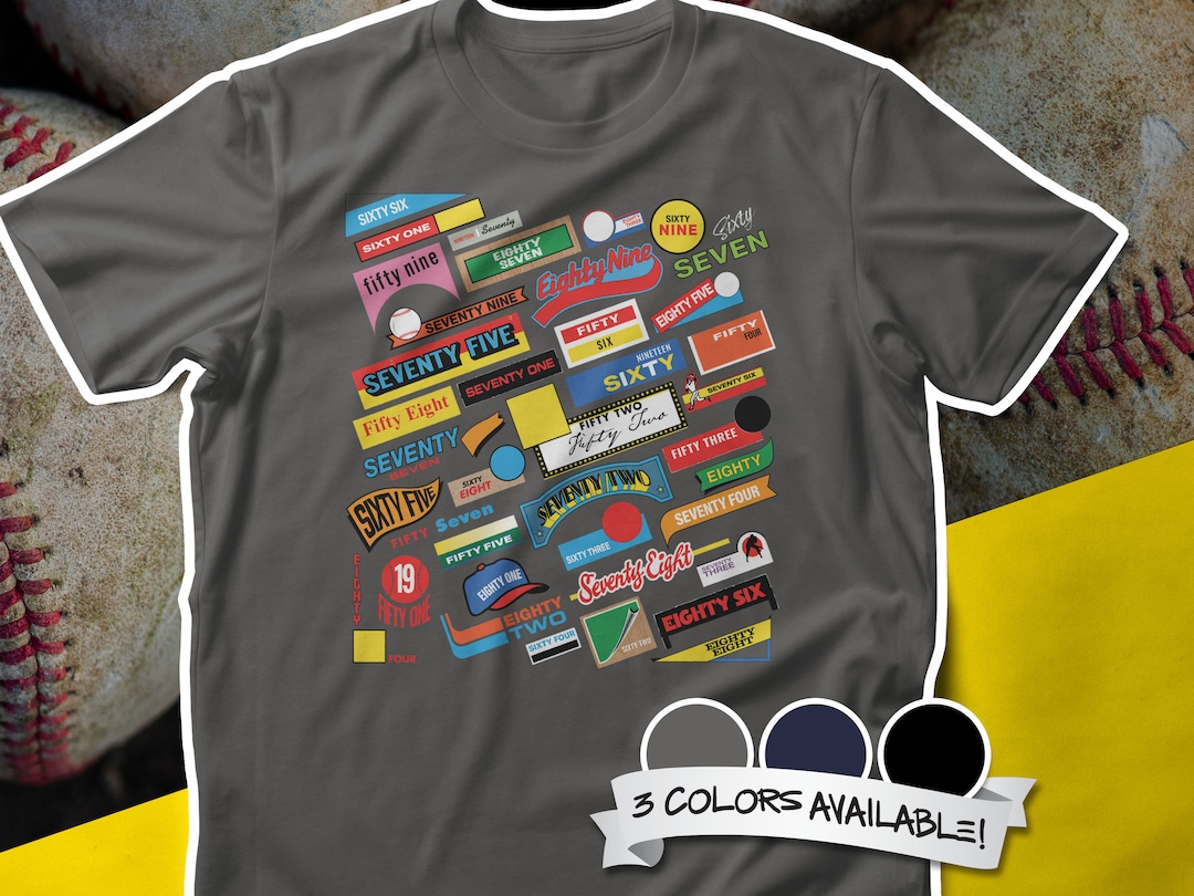 Years of Classic Baseball Card Design Unisex T-shirt - Etsy