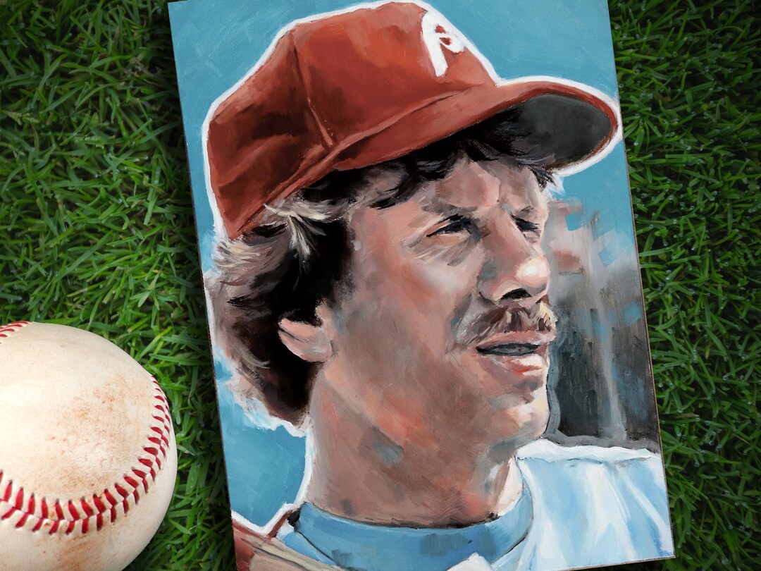 Mike Schmidt Philadelphia Phillies • Baseball ORIGINAL OIL PAINTING 5x7 ...