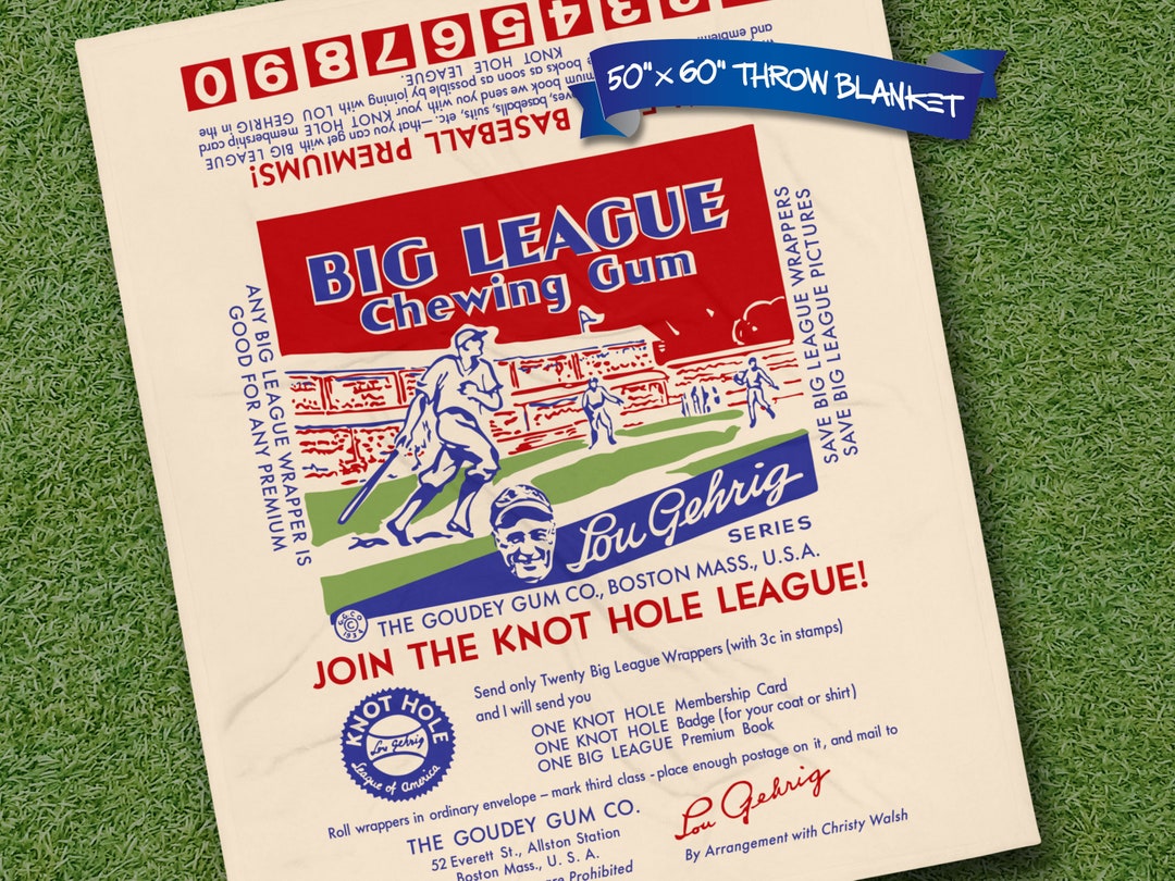34 Goudey Baseball Card Wrapper Throw Blanket - Etsy