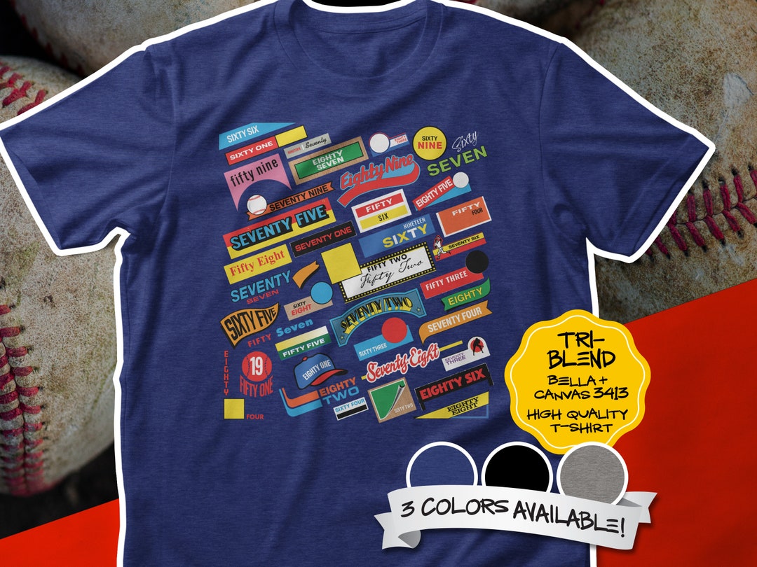 Years of Classic Baseball Card Design Tri-blend Short Sleeve T-shirt - Etsy