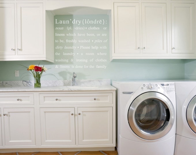 Laundry Definition Vinyl Wall Decal Graphic Art Sticker Home Decor - Etsy