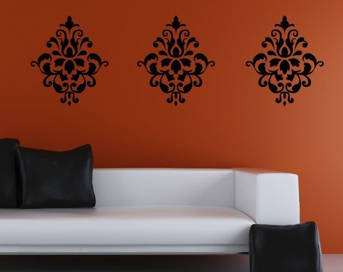 Extra Large Damask - Vinyl Wall Decal Graphic Art Sticker Home Decor - Etsy