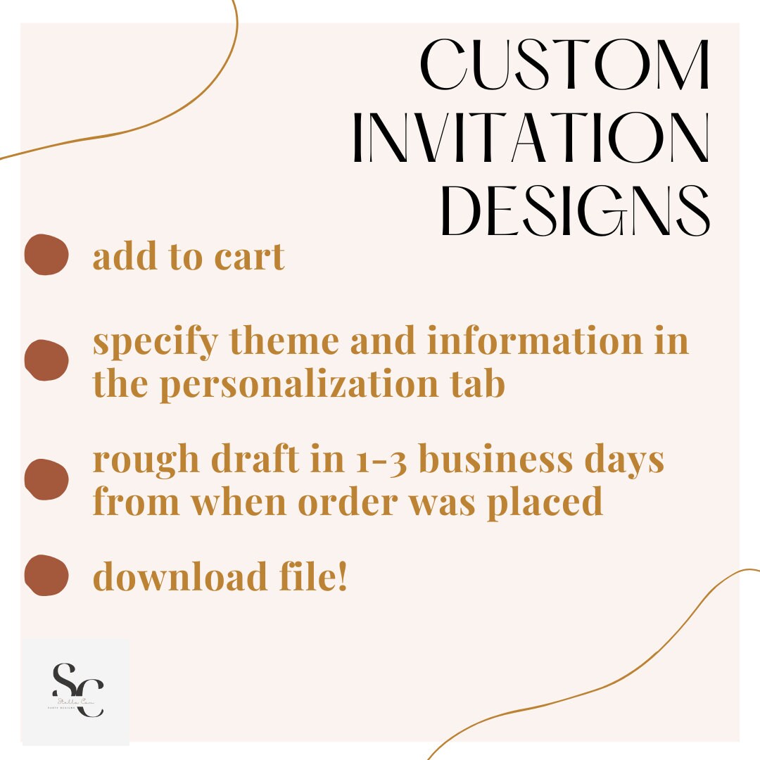 Custom Invitations Made to Order Invitations Custom Digital Invitations ...