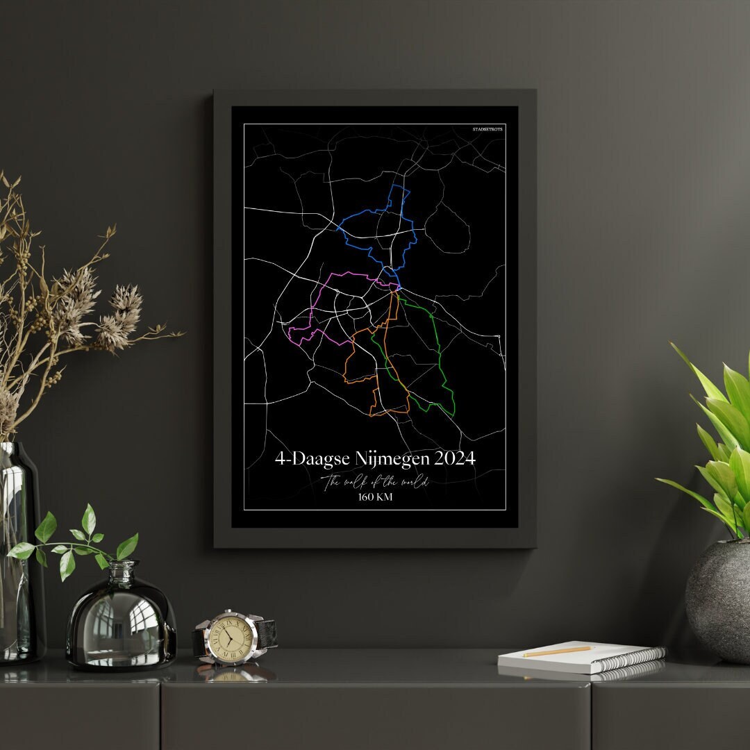 4-day Gift, Digital Poster 4-day Black 160 Km, Four-day Poster, 4-day ...