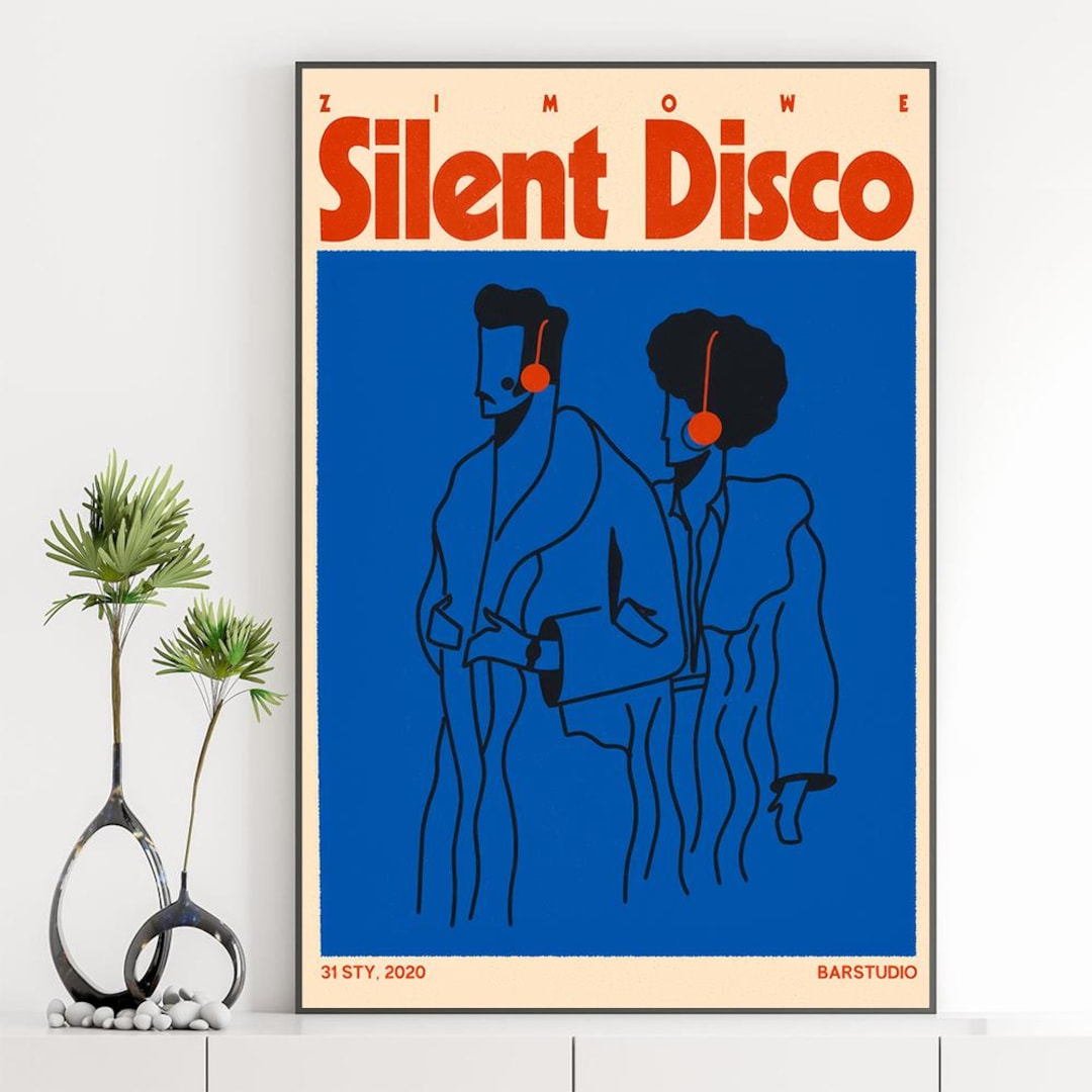 Silent Disco Vintage Posters / Art Aesthetics/poster Print/room Wall ...