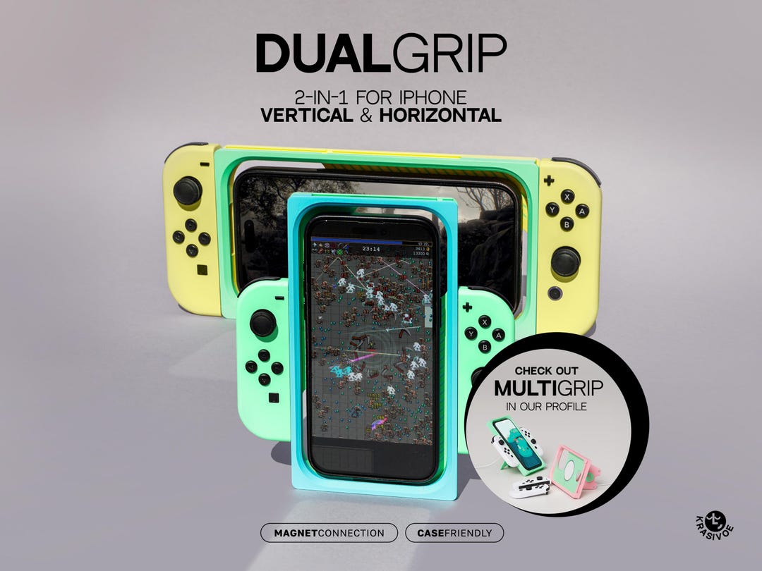 DUAL GRIP for iPhone Portrait and Landscape Gaming Etsy