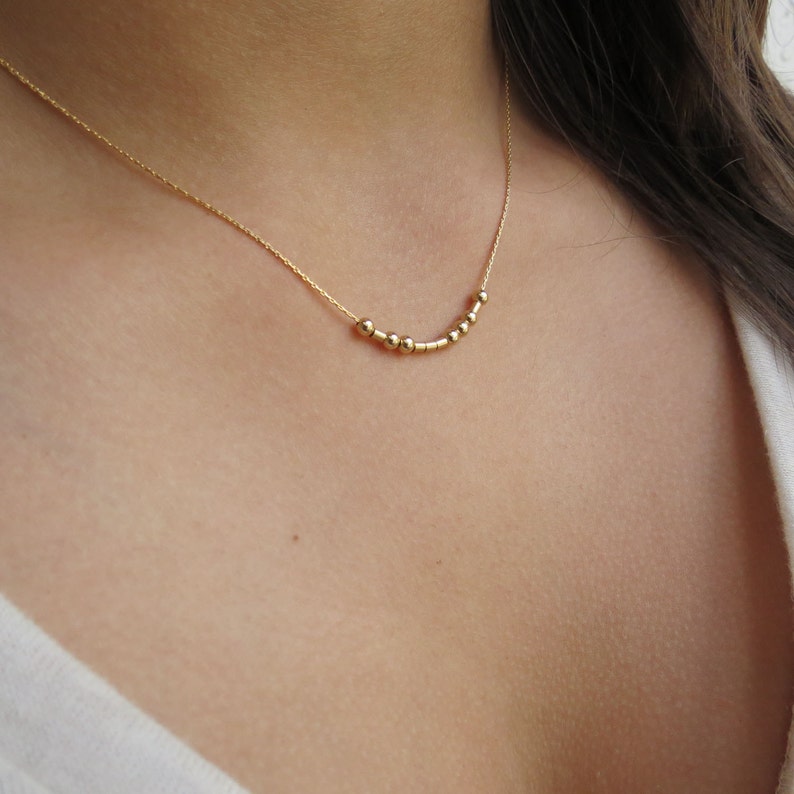 Morse Code Necklace in Gold Dainty Necklace with Hidden | Etsy