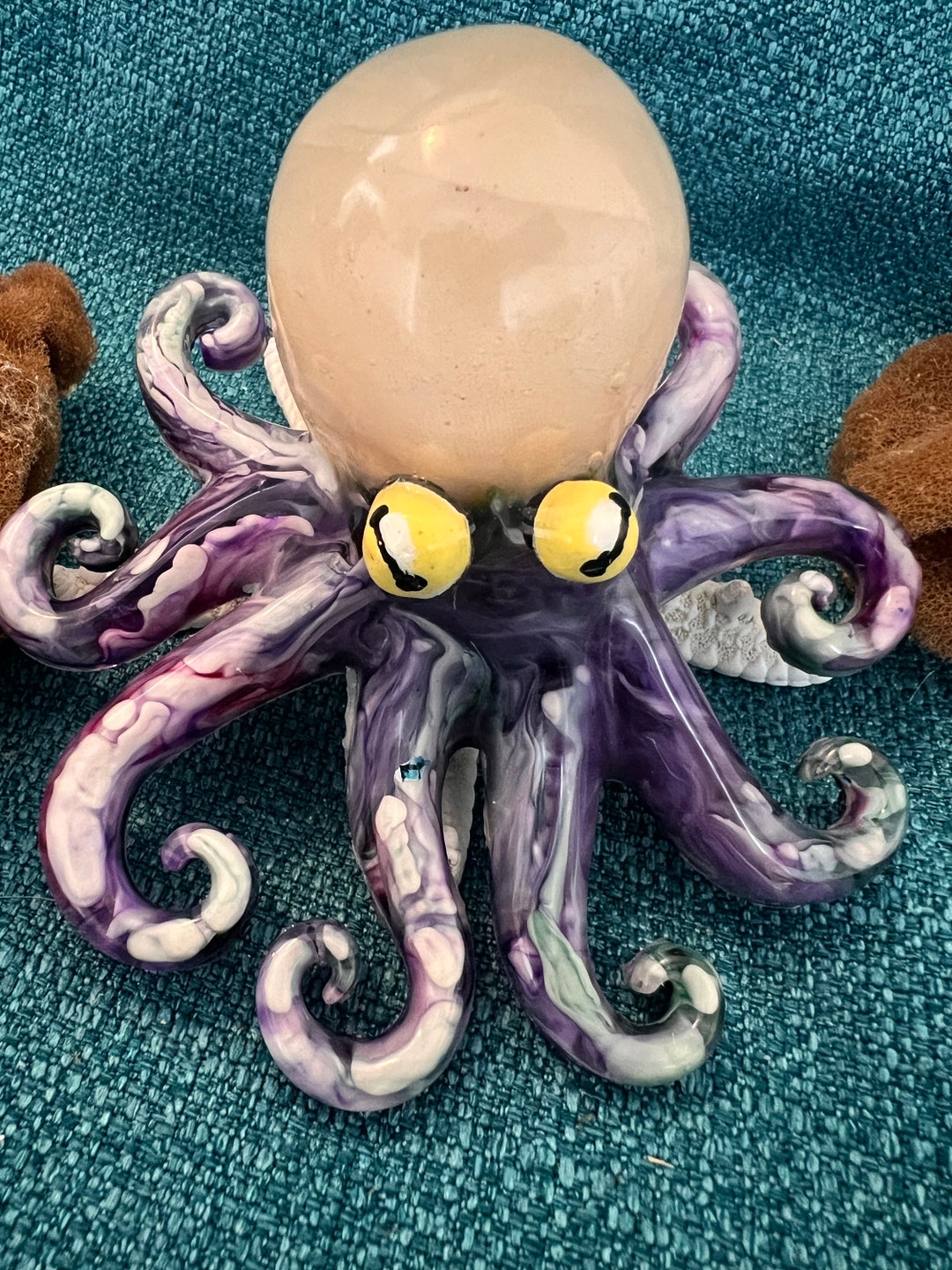 Handmade Octopus With Rose/ Resin Art / Fridge Decor / Paperweight ...