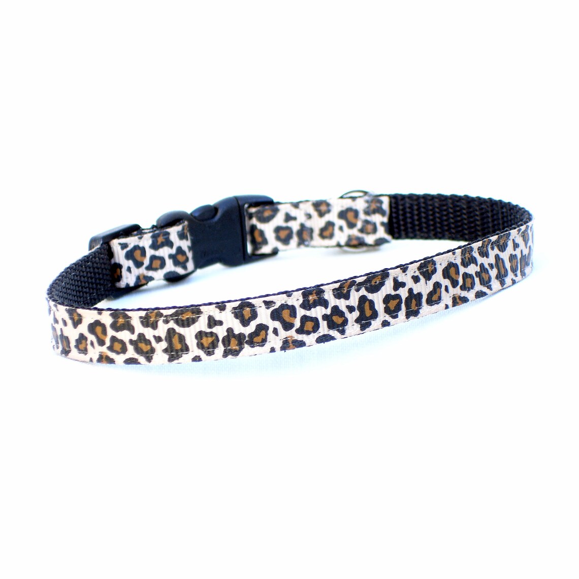 Leopard Print Cat Collar, Safety Breakaway Buckle, 3/8 Inch Wide ...