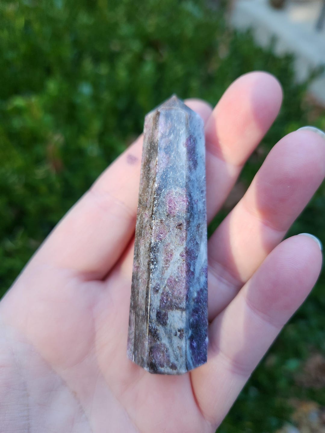 Natural Garnet in Astrophyllite Obelisk Point| Stone of Self-love and ...