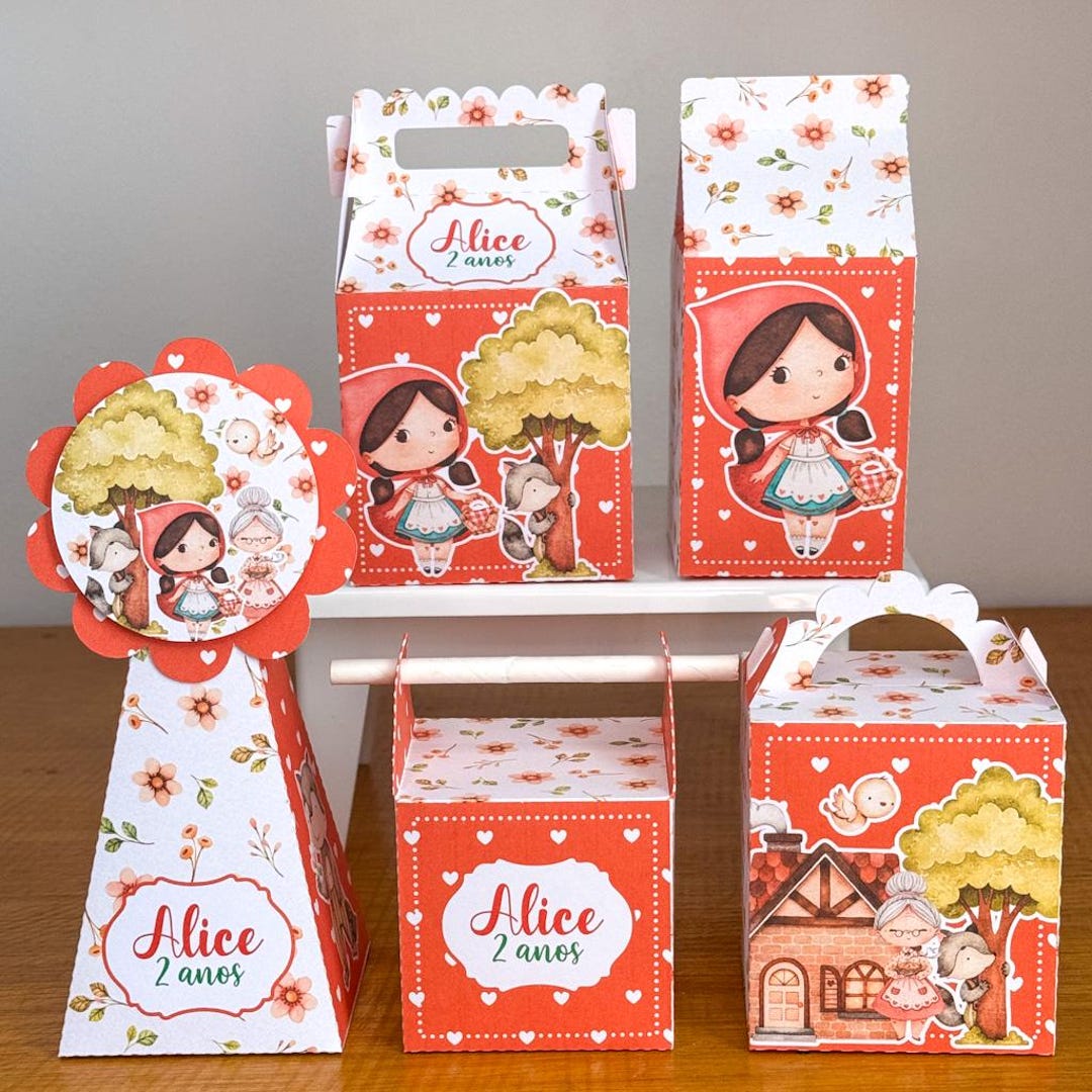 Little Red Riding Hood Party Kit | Red Hood Birthday Decorations ...
