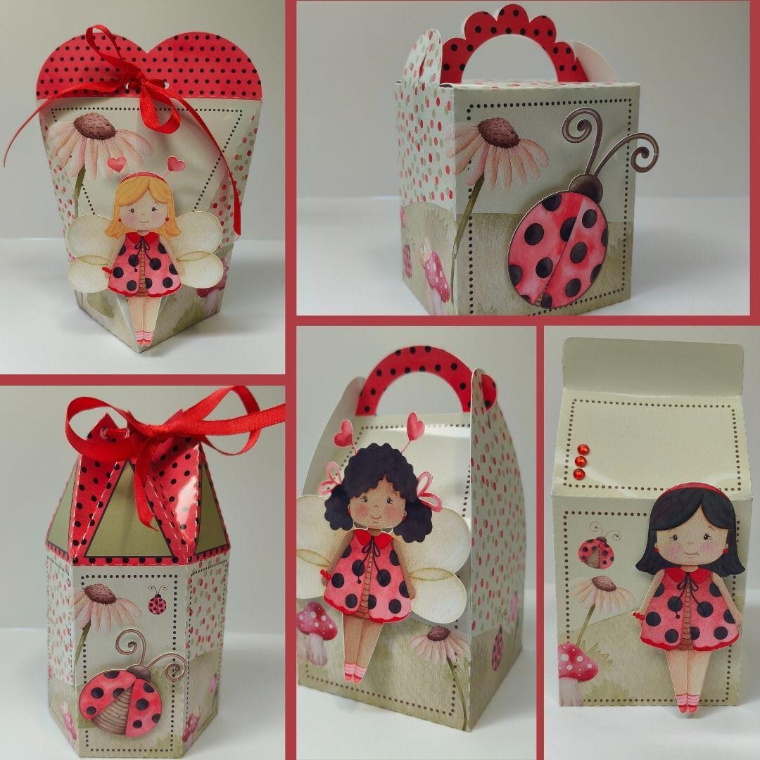 DIY Printable File Ladybug Watercolor Suitcase Briefcase Favor. Goody ...