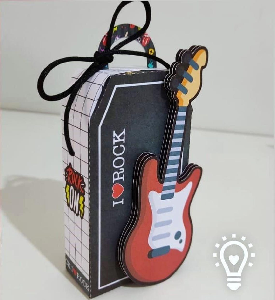 DIY Printable File Rock and Roll Rockstar Party Box Favors Birthday ...