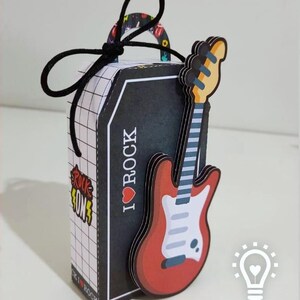 DIY Printable File Rock and Roll Rockstar Party Box Favors Birthday ...