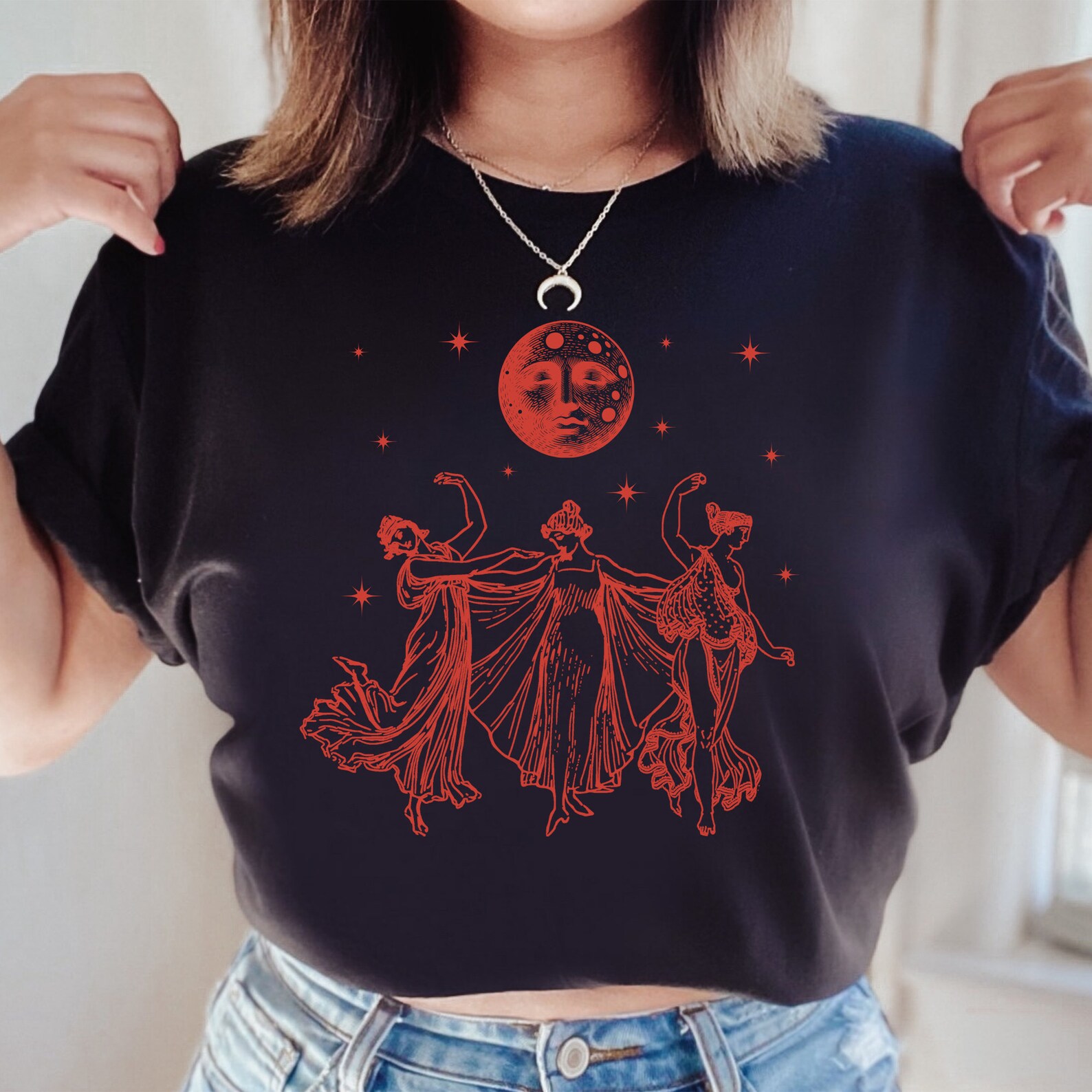 Dancing Witches T-shirt, Dark Academia Long Sleeve Shirt, Witchcore ...