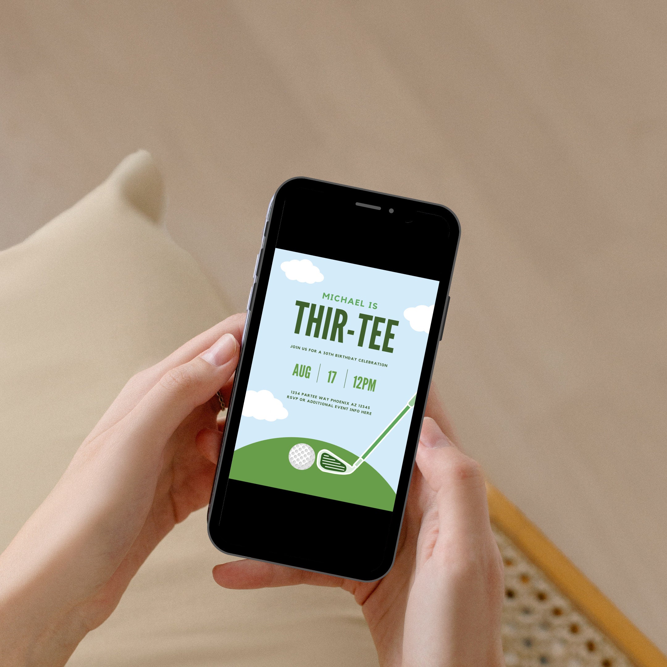 Thir-tee Birthday Invitation, Golf Birthday Party, Let's Par-tee ...