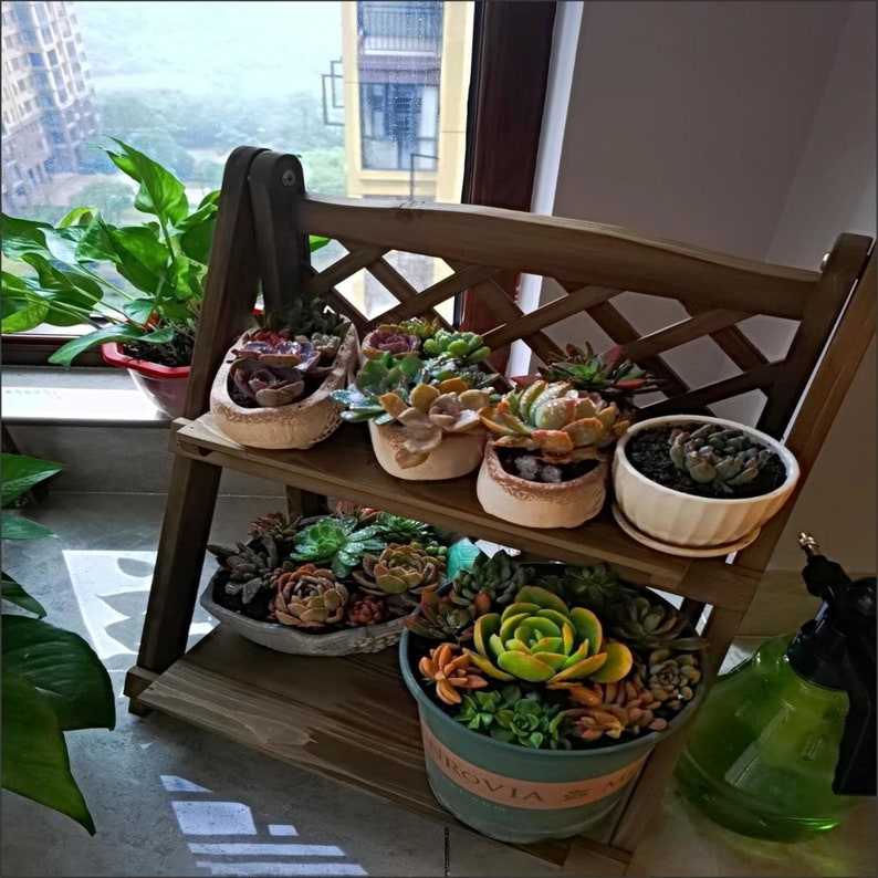 Solid Wood Multi-tiered Flower Stand for Window Sills and Tables - Etsy