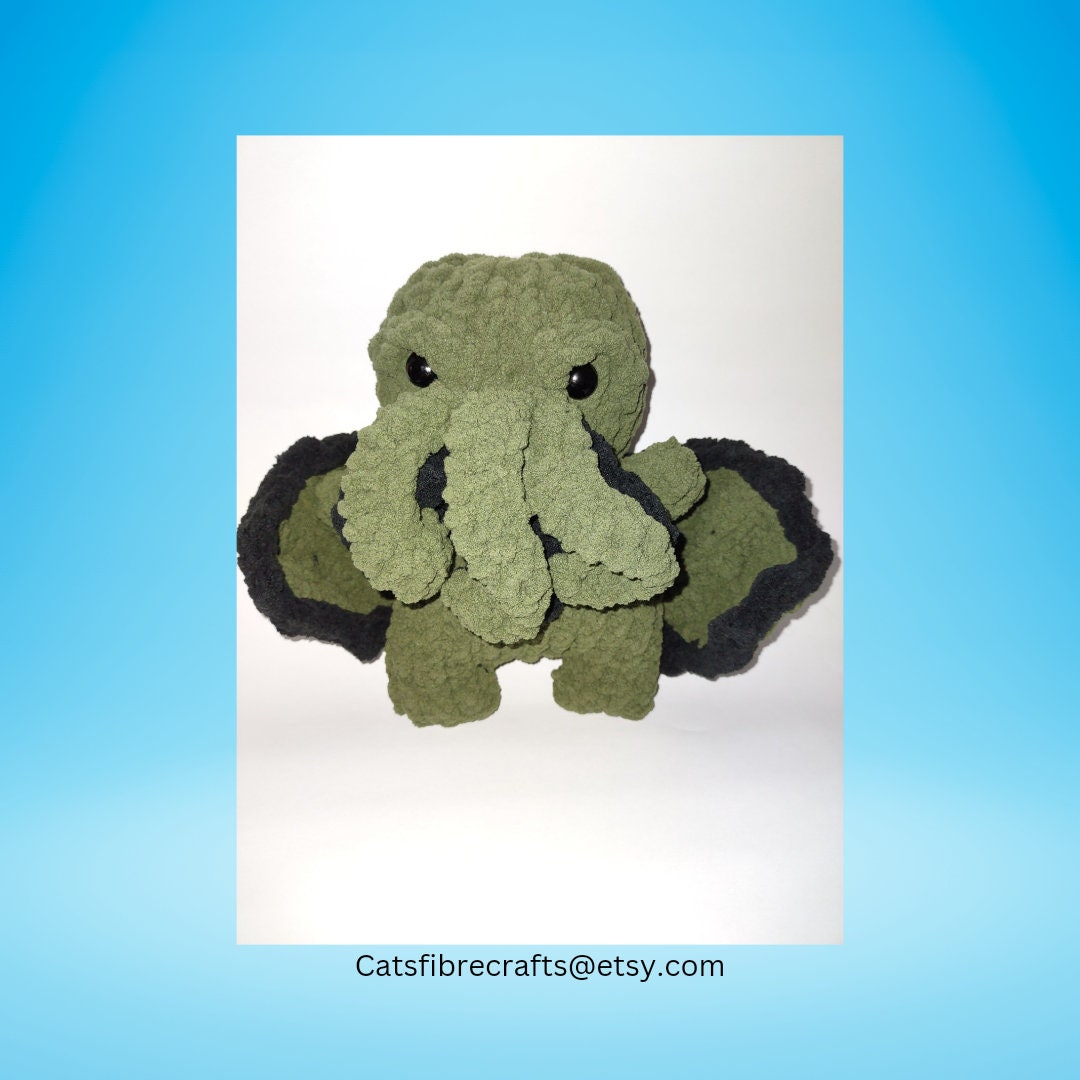 Handmade Loom Knit Cthulhu Plush Cats Fibre Crafts - Etsy