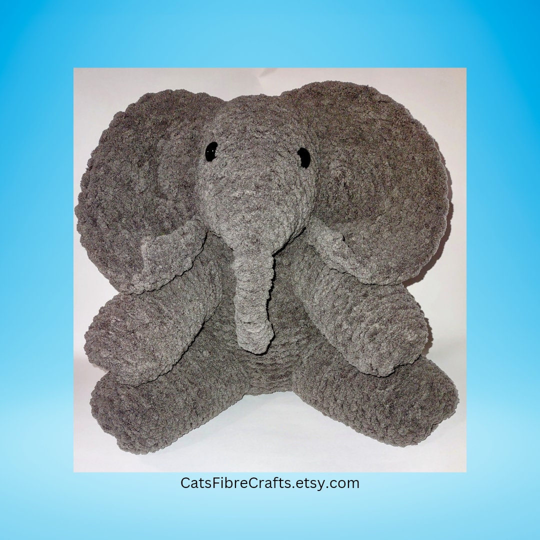 Loom Knit ELEPHANT PLUSH PATTERN Only| Cats Fibre Crafts - Etsy