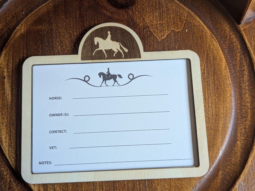 Horse Stall Card Holder | Placard - Etsy
