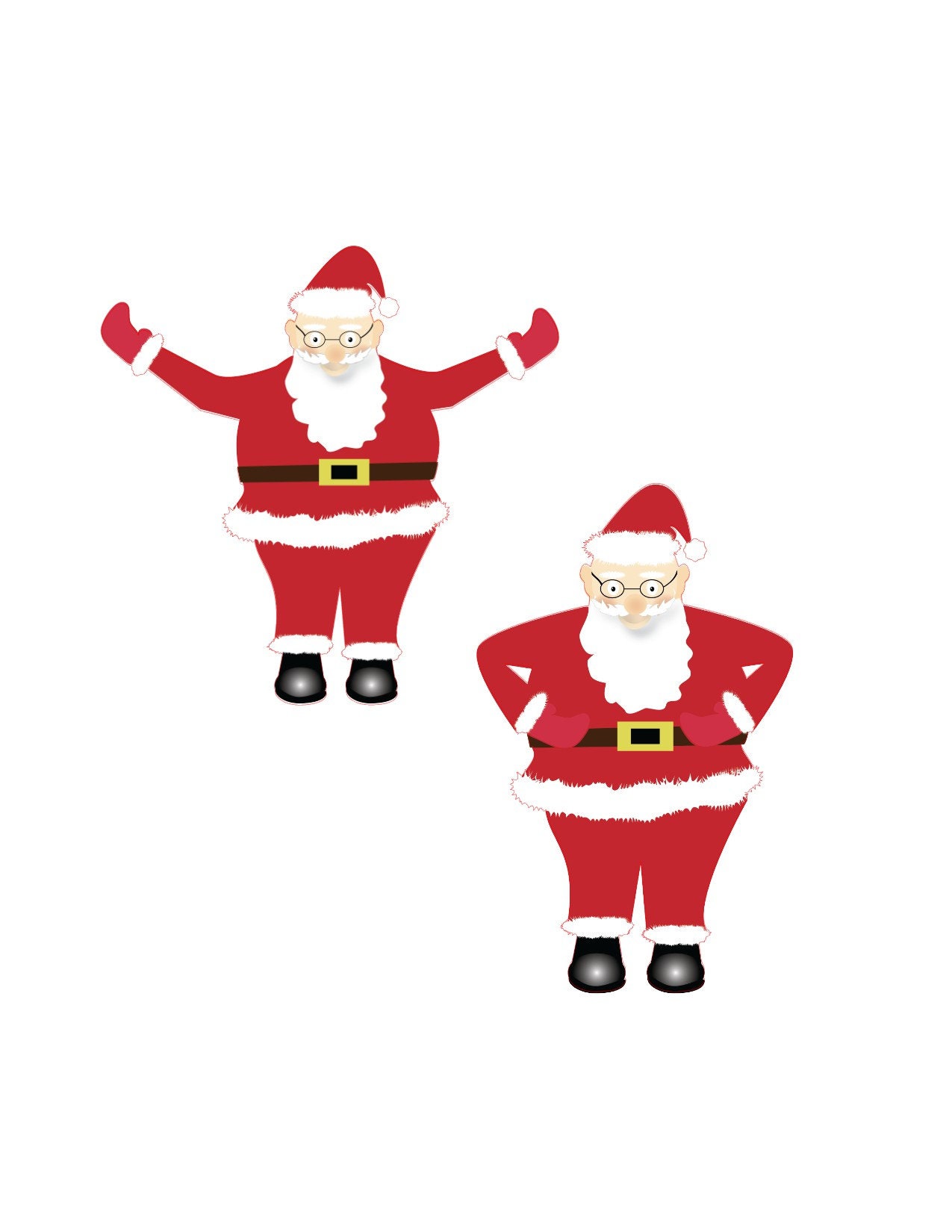 Print and Cut Santa Cut File, SVG File, Silhouette Cameo File, Cricut ...