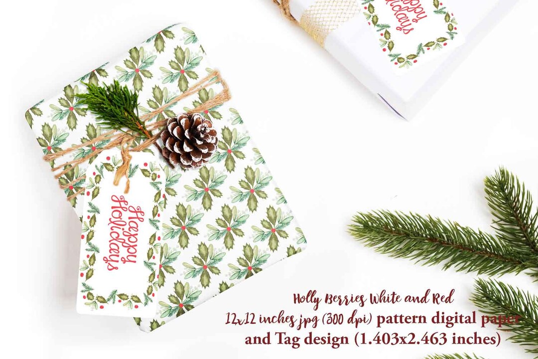 Digital Gift Tag and Digital Paper Design - Etsy