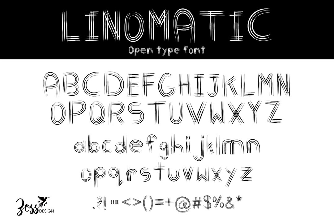Linomatic Open Type Font - Etsy
