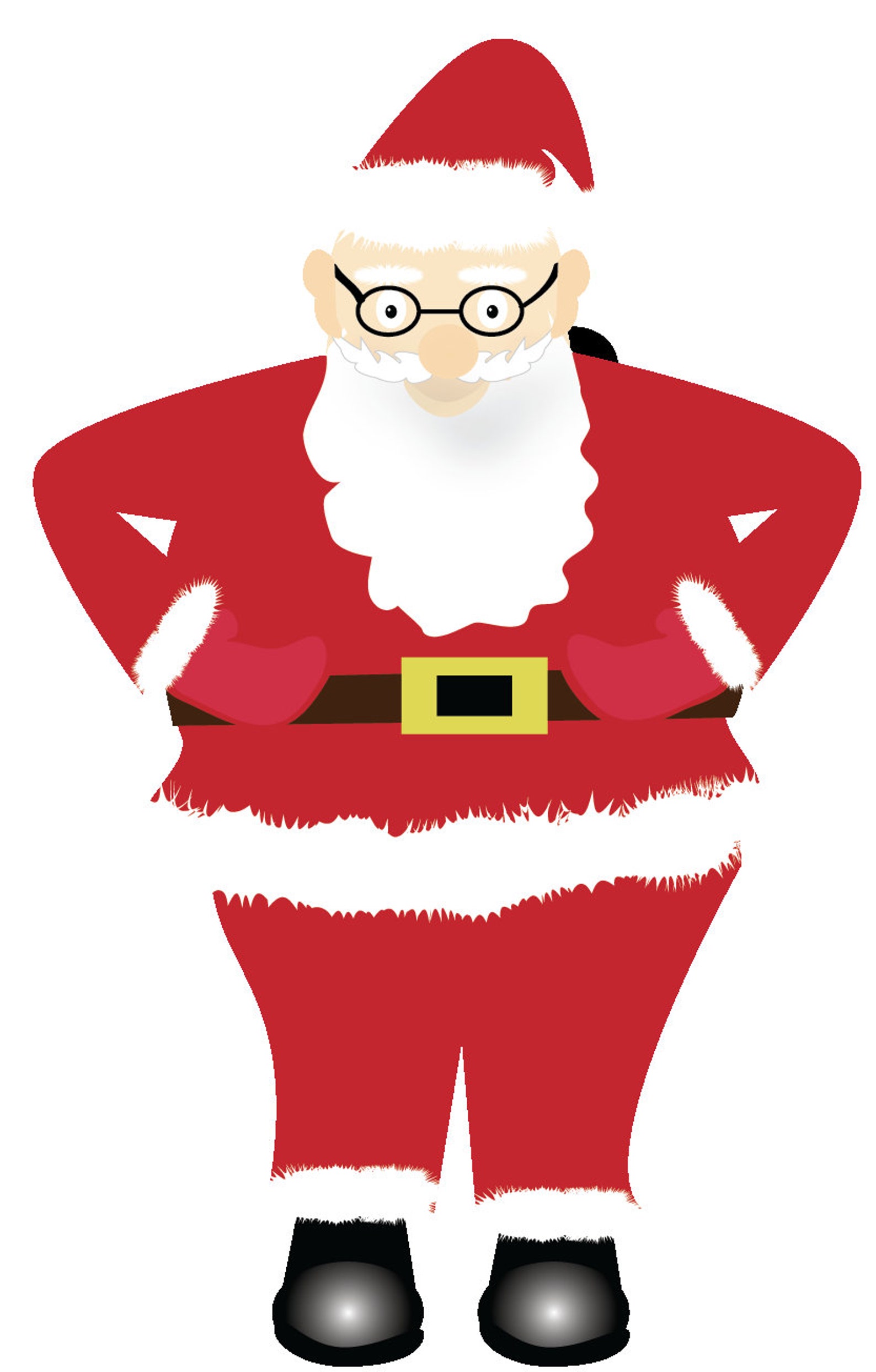 Print and Cut Santa Cut File, SVG File, Silhouette Cameo File, Cricut ...