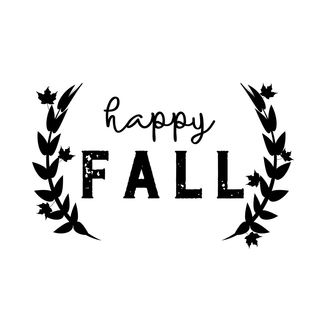 Happy Fall Cut File, Svg File, Silhouette Cameo File, Circut Cut File ...