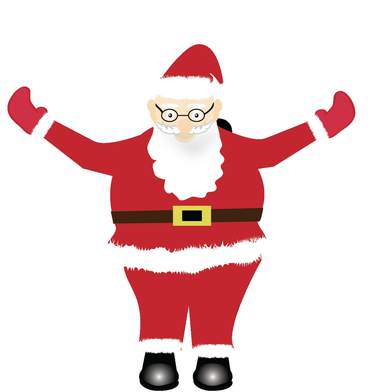 Print and Cut Santa Cut File, SVG File, Silhouette Cameo File, Cricut ...