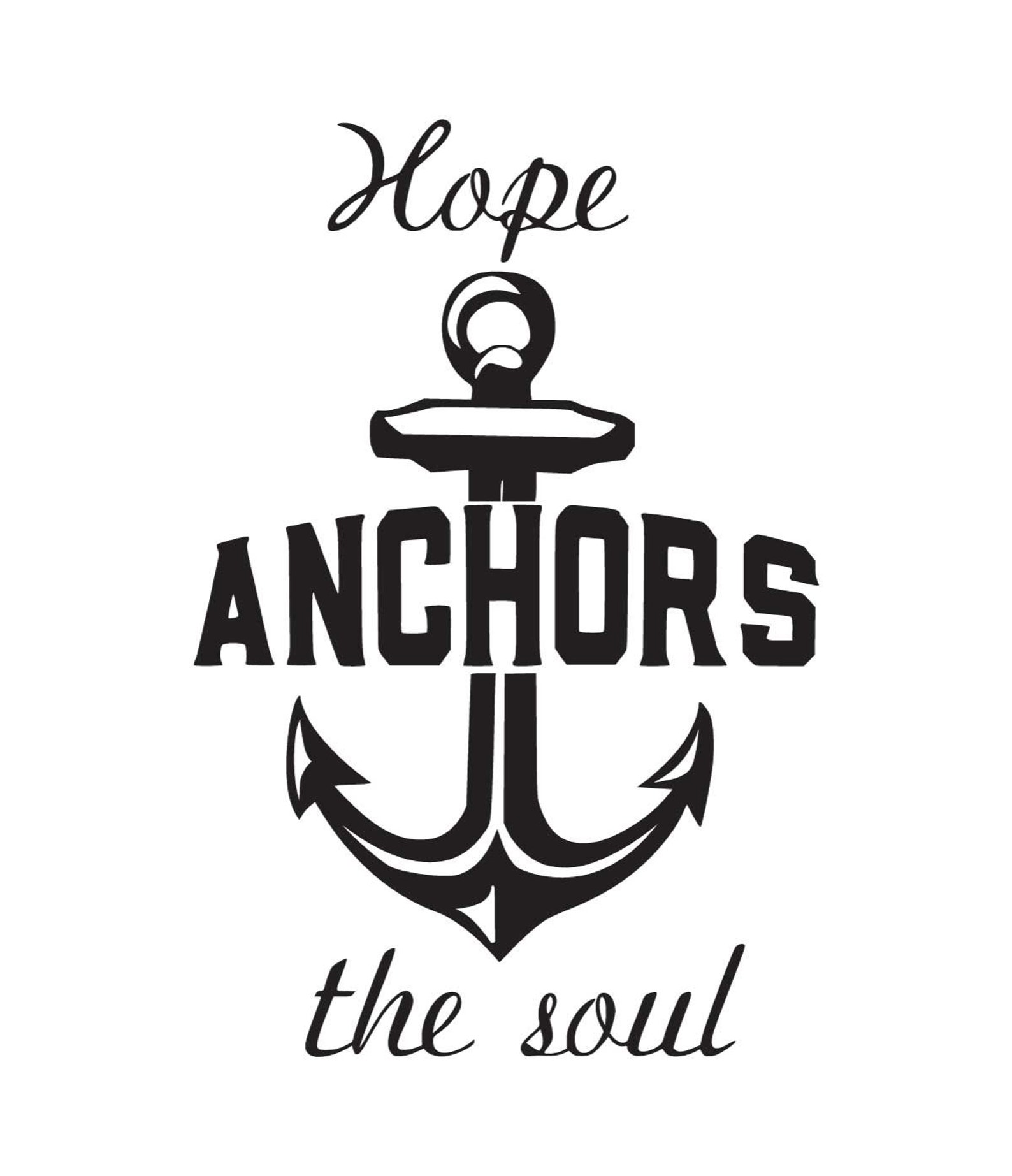 Hope Anchors the Soul, SVG Cut File, Clipart - Etsy